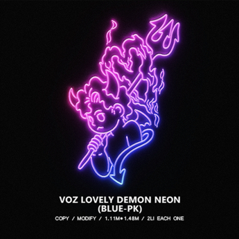 Second Life Marketplace - [VOZ] Lovely Demon Neon (Blue-PK)